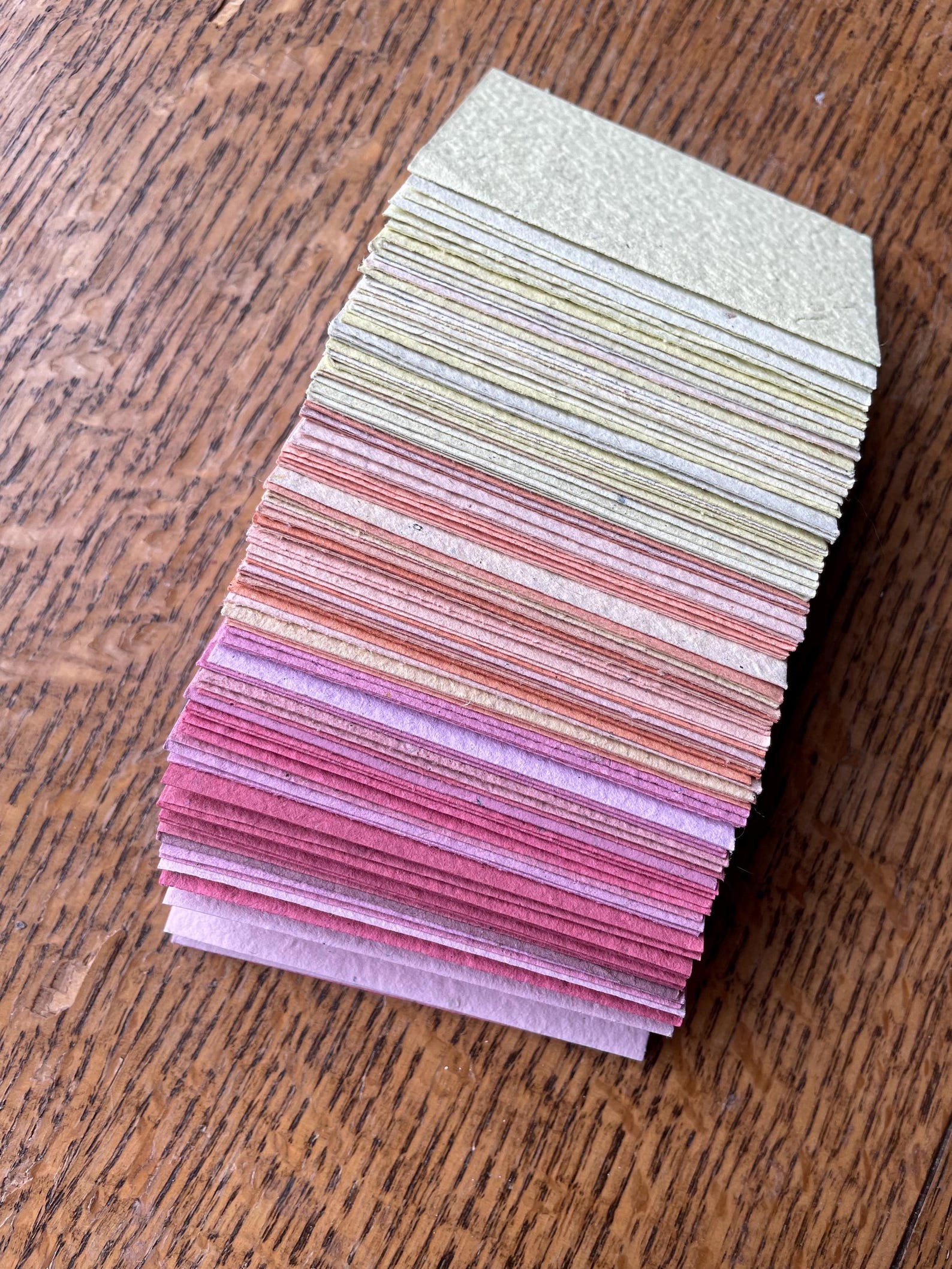100 Sheets of Cut 2x3 Inch Paper, Handmade Paper, Business Cards ...