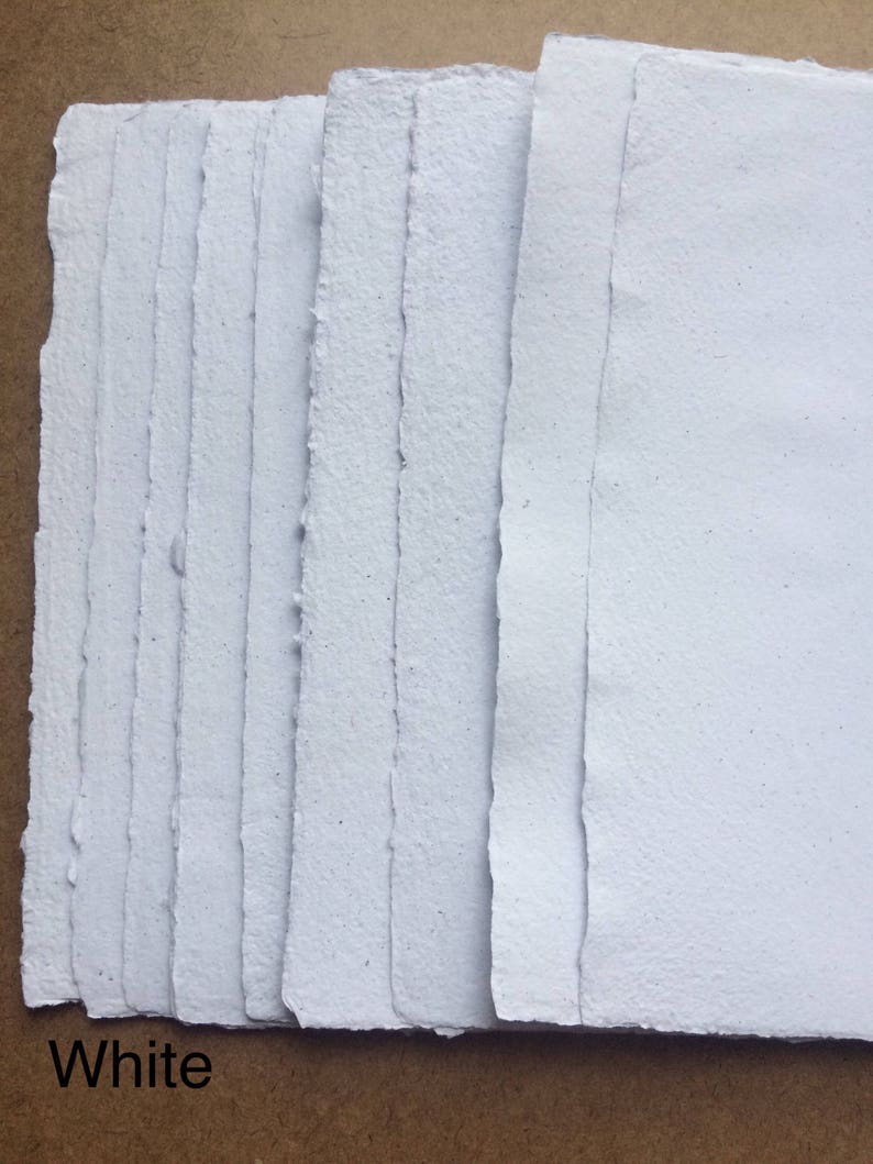10 sheets 4x5 inch handmade paper recycled paper eco | Etsy