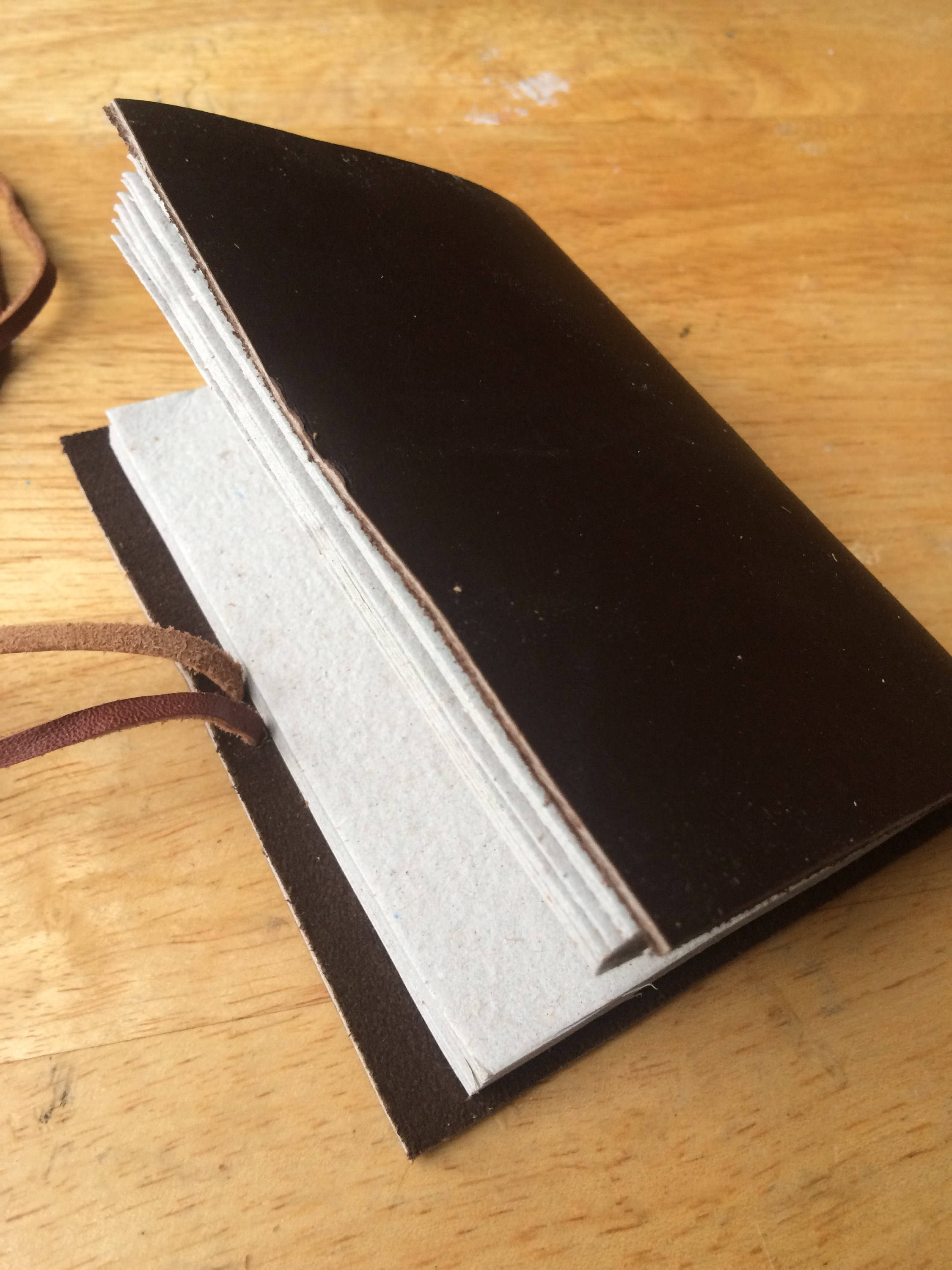 4x5 inch brown and grey journal, soft journal, brown book, handmade ...