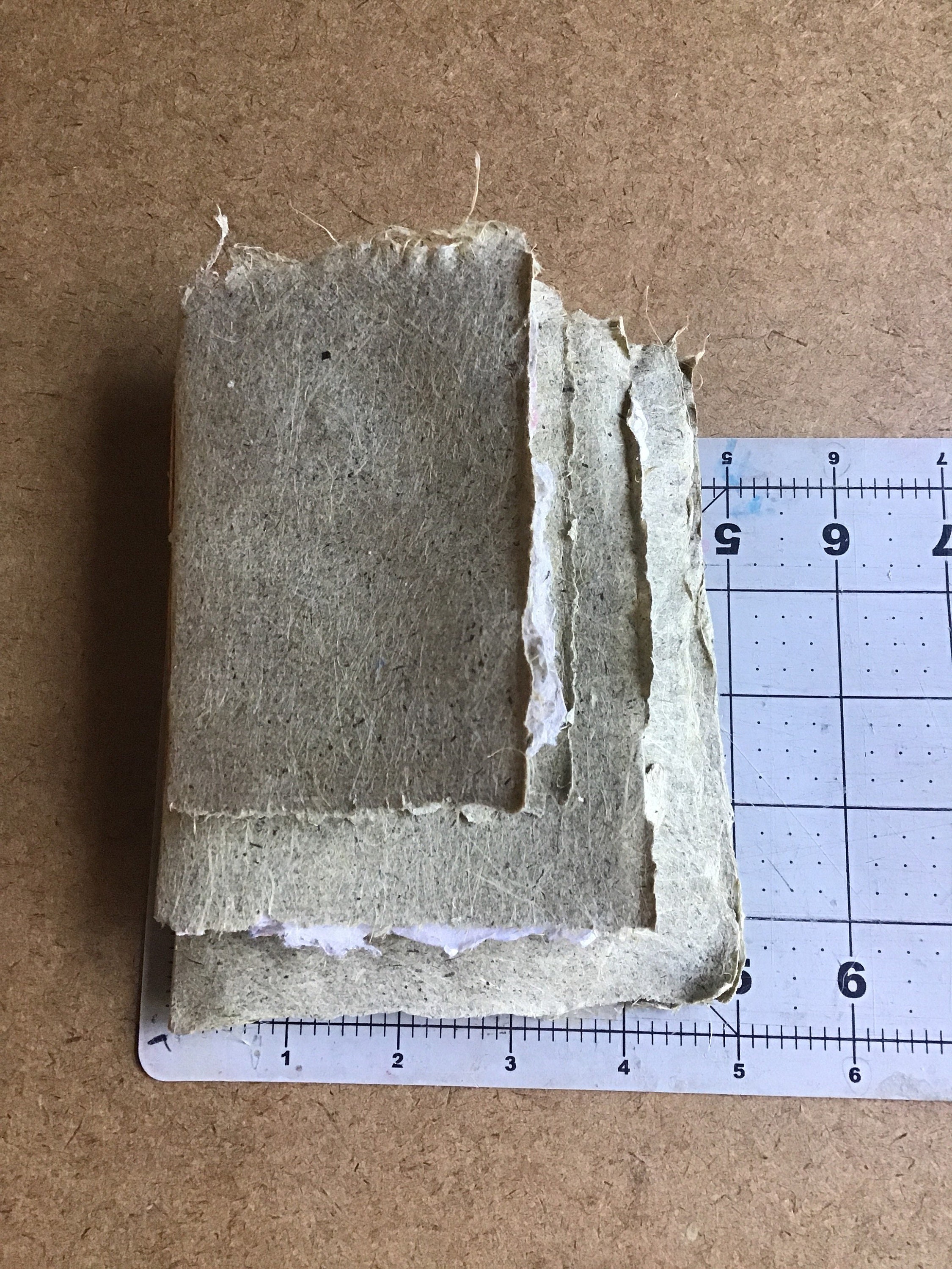 Small paper notebooks, set of 3, plant fiber paper, grass hay paper ...