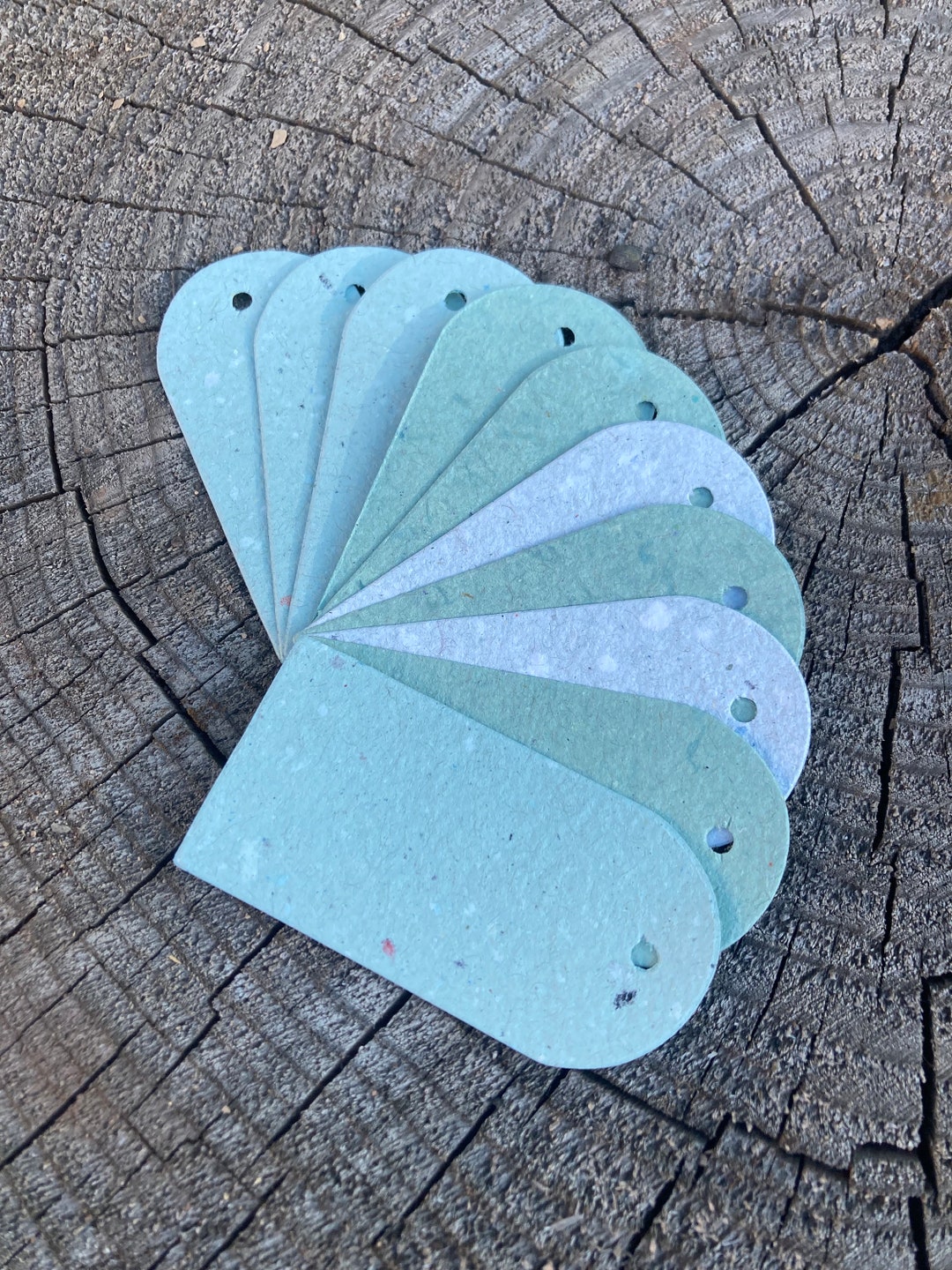 10 Green Rounded Gift Tags Eco Friendly Packaging Price - Etsy