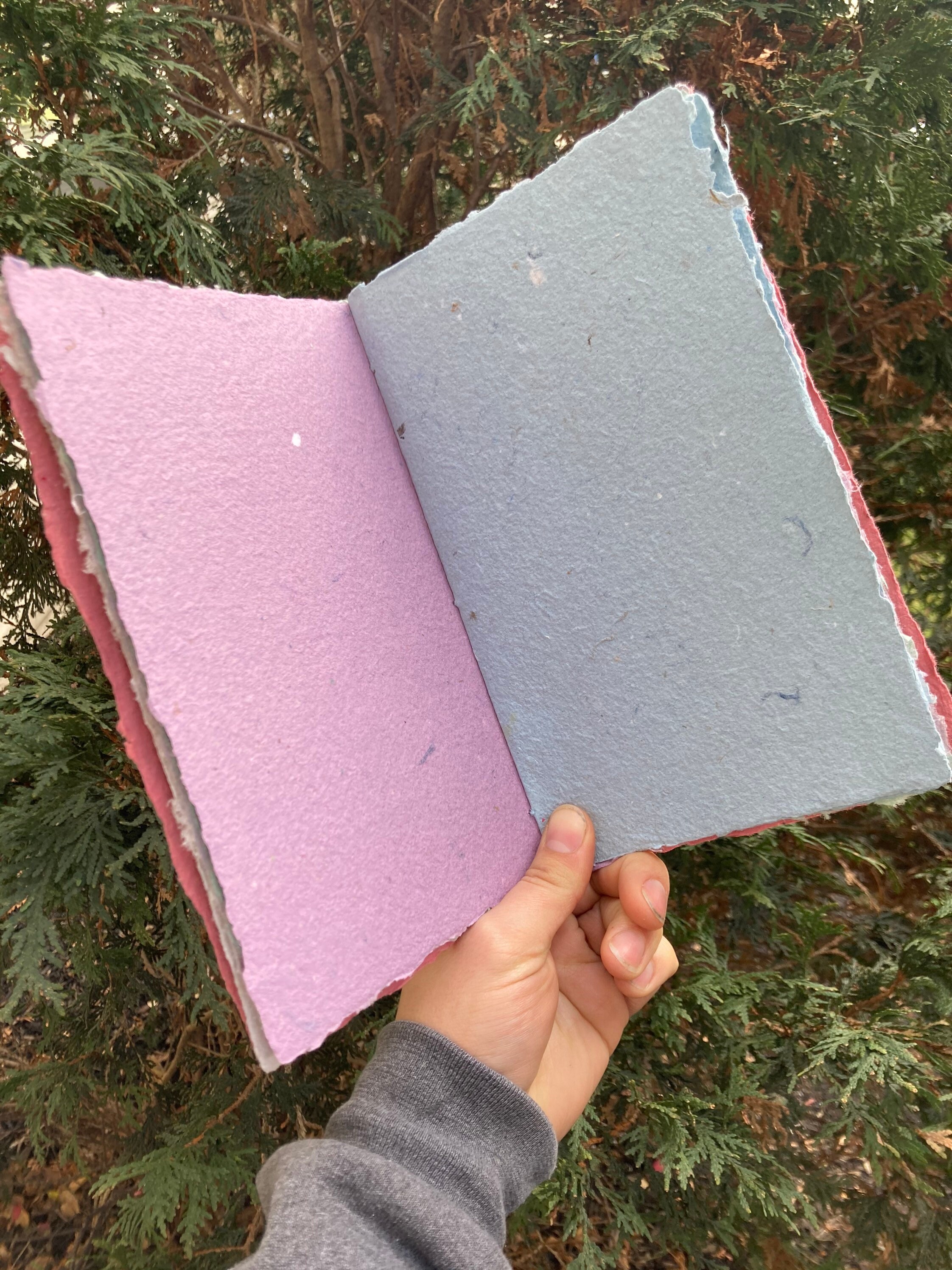 5.5x8.5 inch booklet, Grateful, scratch pad, handmade paper, homemade ...