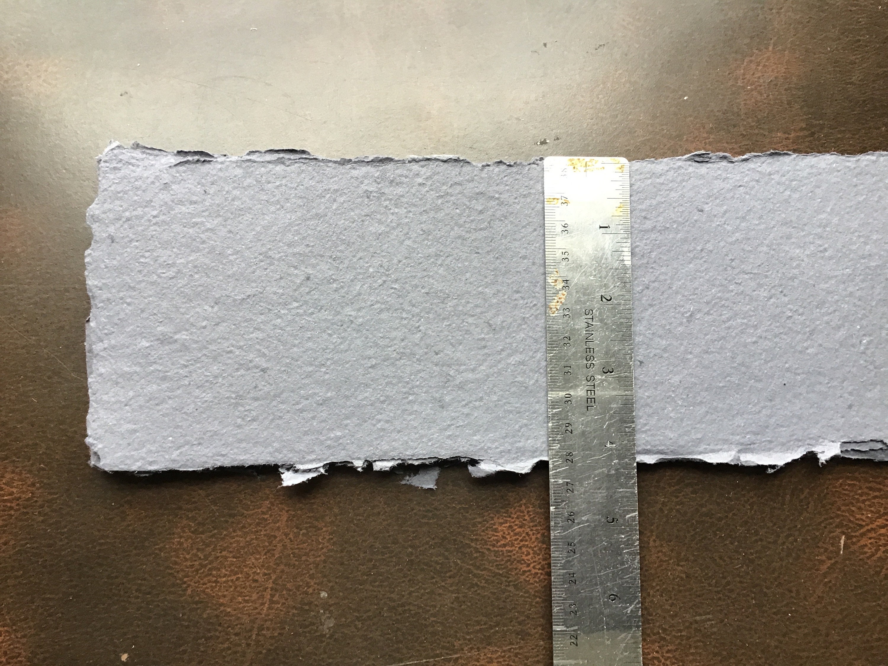 10 sheets 4x15 inch sheets dark grey handmade paper, recycled paper ...