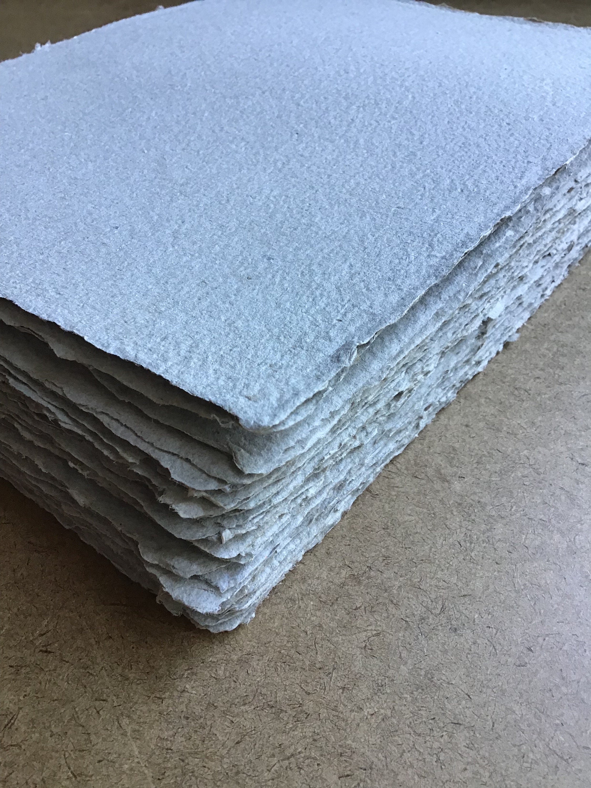 Recycled book board paper, acid free, grey, handmade paper, recycled ...