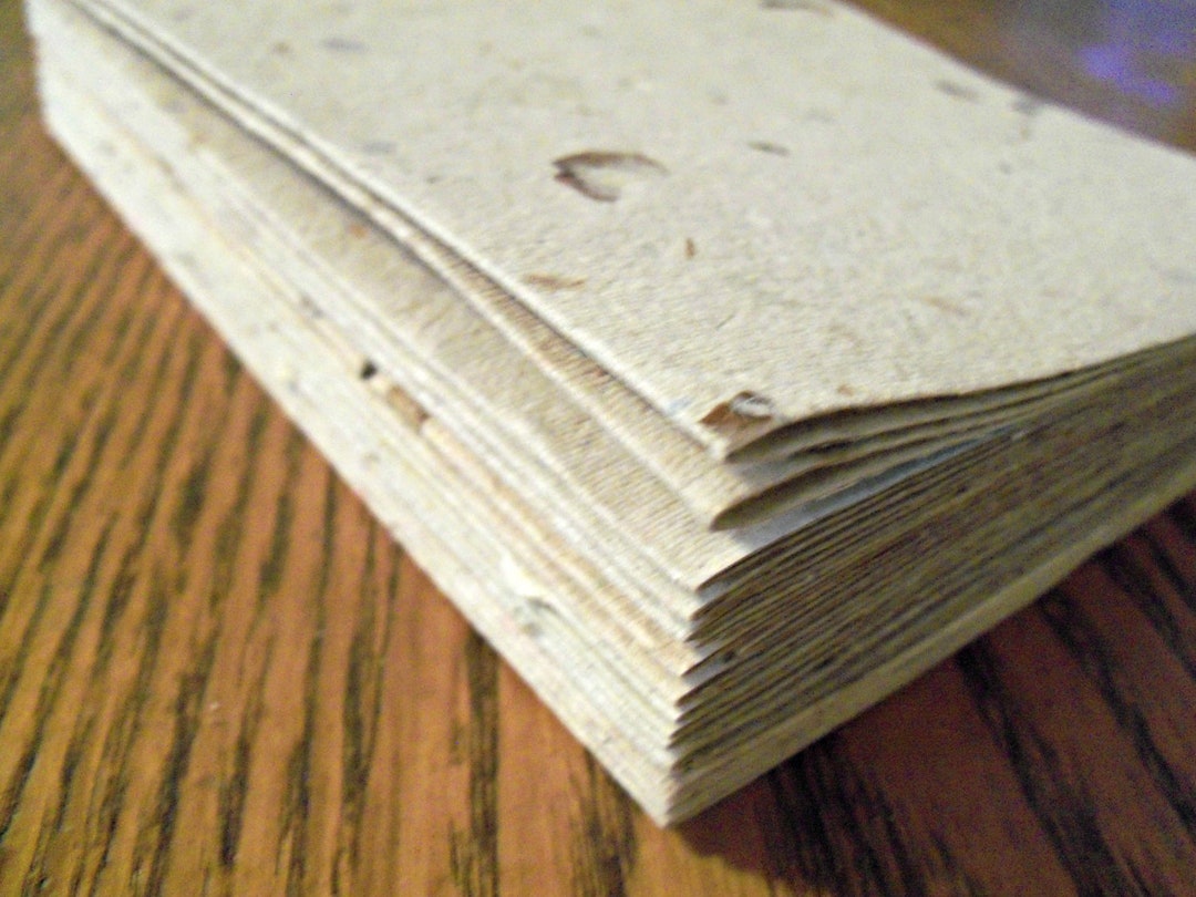 10 Blank Recycled Handmade Paper Cards, Several Sizes and Colors ...