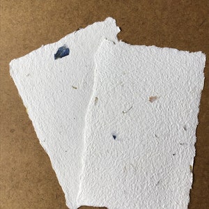BY THE SHEET off White Floral Handmade Paper Recycled Paper - Etsy