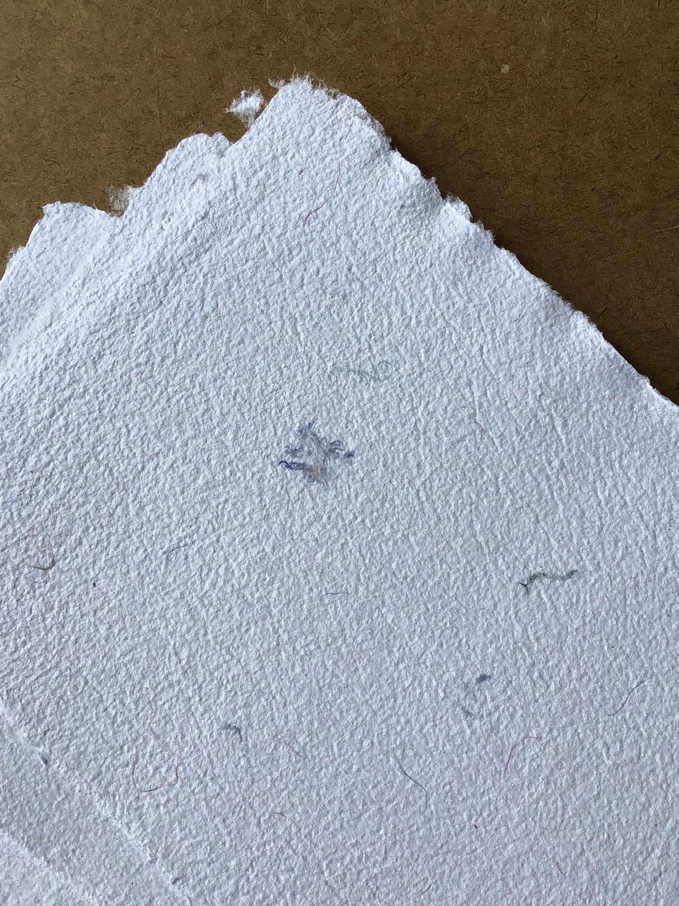 BY THE SHEET White thread handmade paper, recycled paper, eco friendly ...