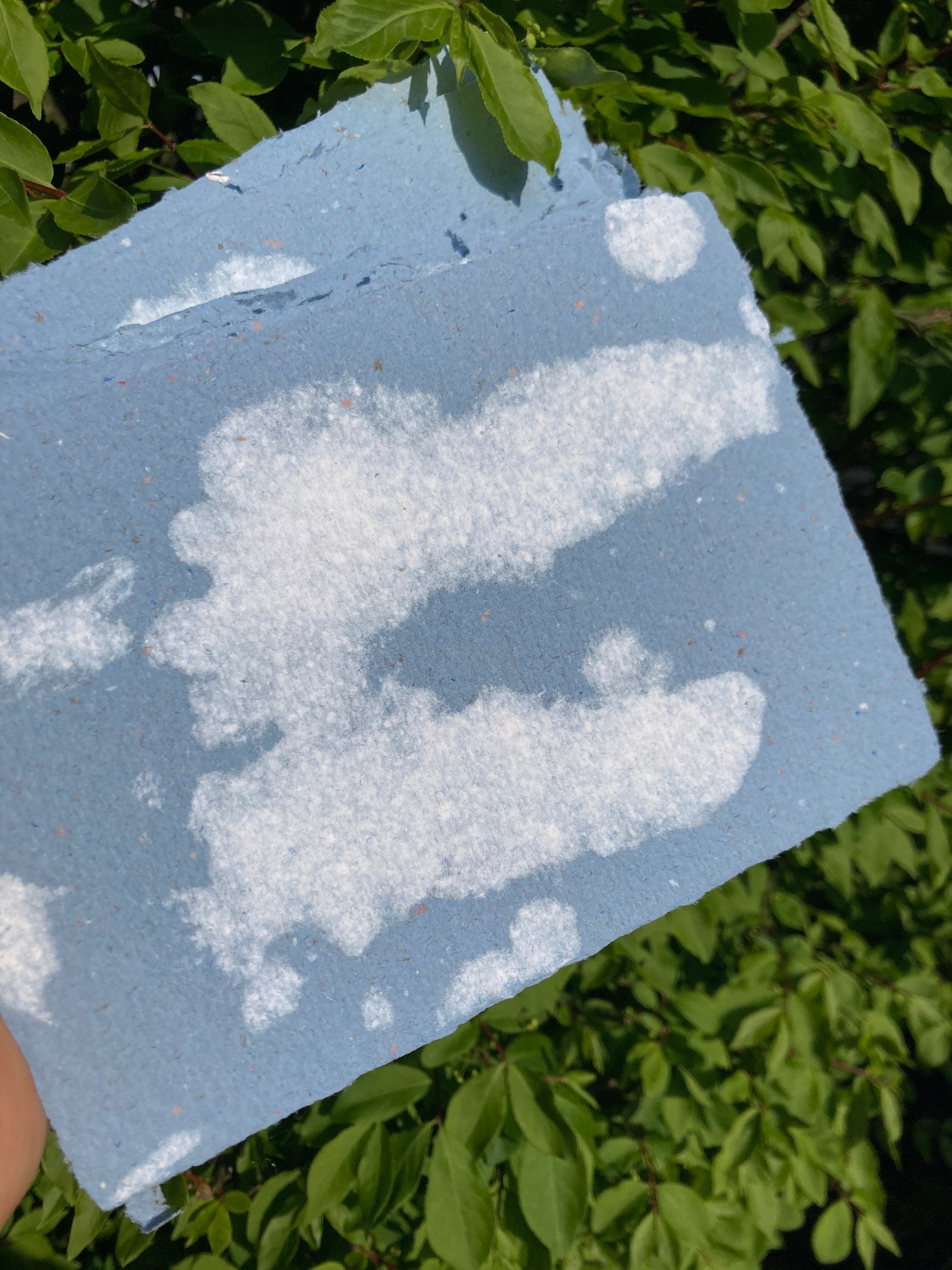 Cloud paper, One sheet Watercolor paper, clouds, recycled paper ...