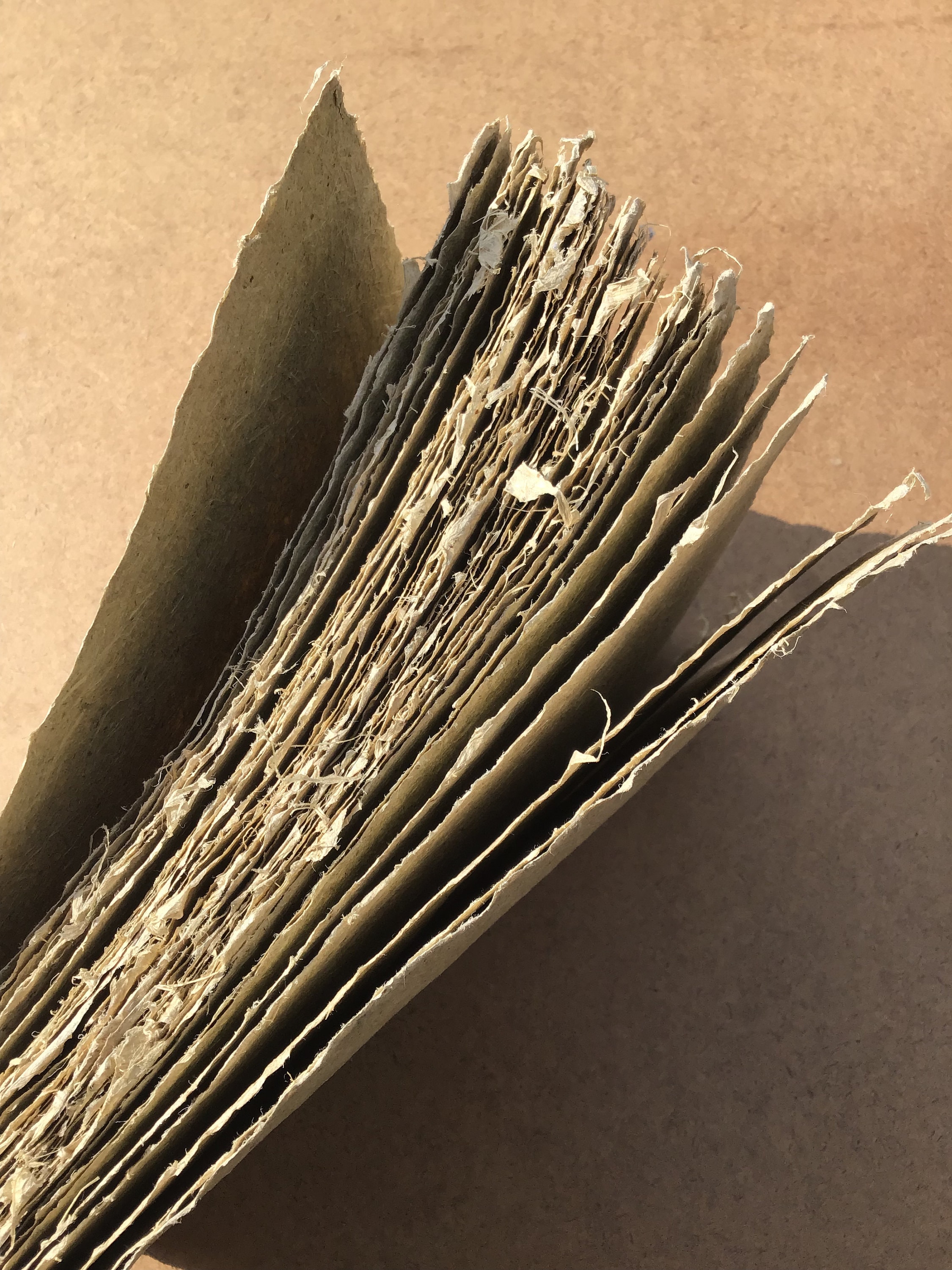 Grass Hay Paper, 8.5x11 inch, hay paper, handmade paper, raw plant ...