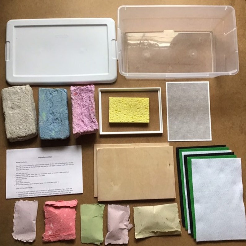 Papermaking Kit Handmade Paper Kit Recycled Paper Kit Diy - Etsy