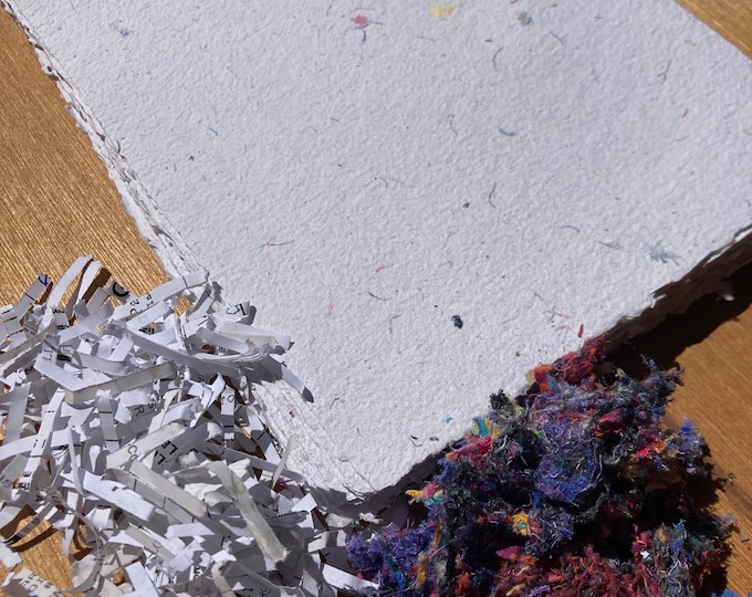 10 Sheets 4x5 Inch Handmade Paper Recycled From Office Paper - Etsy