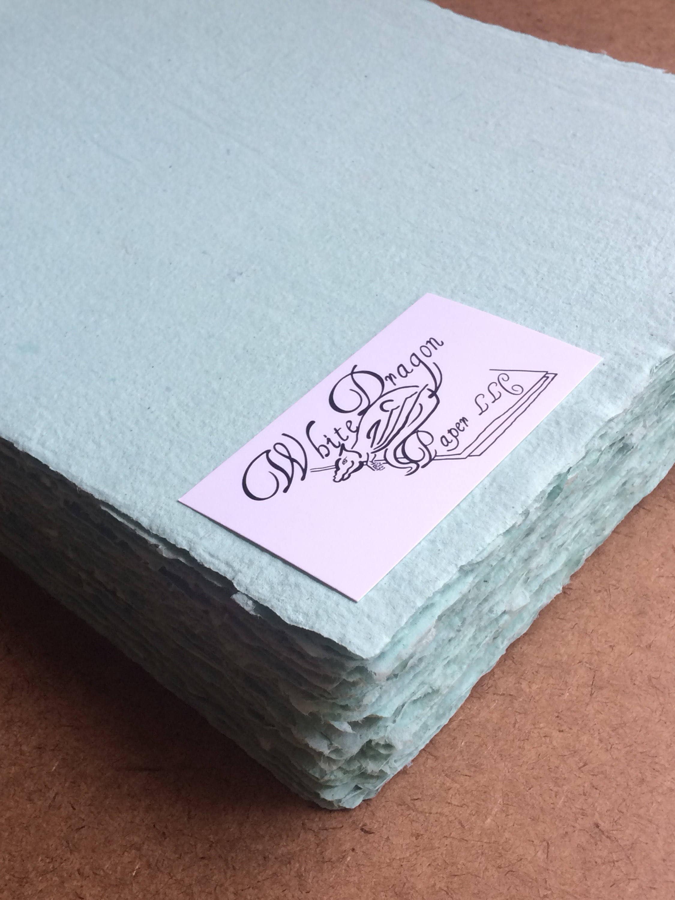 Light teal paper, green blue handmade paper, teal paper, recycled paper ...