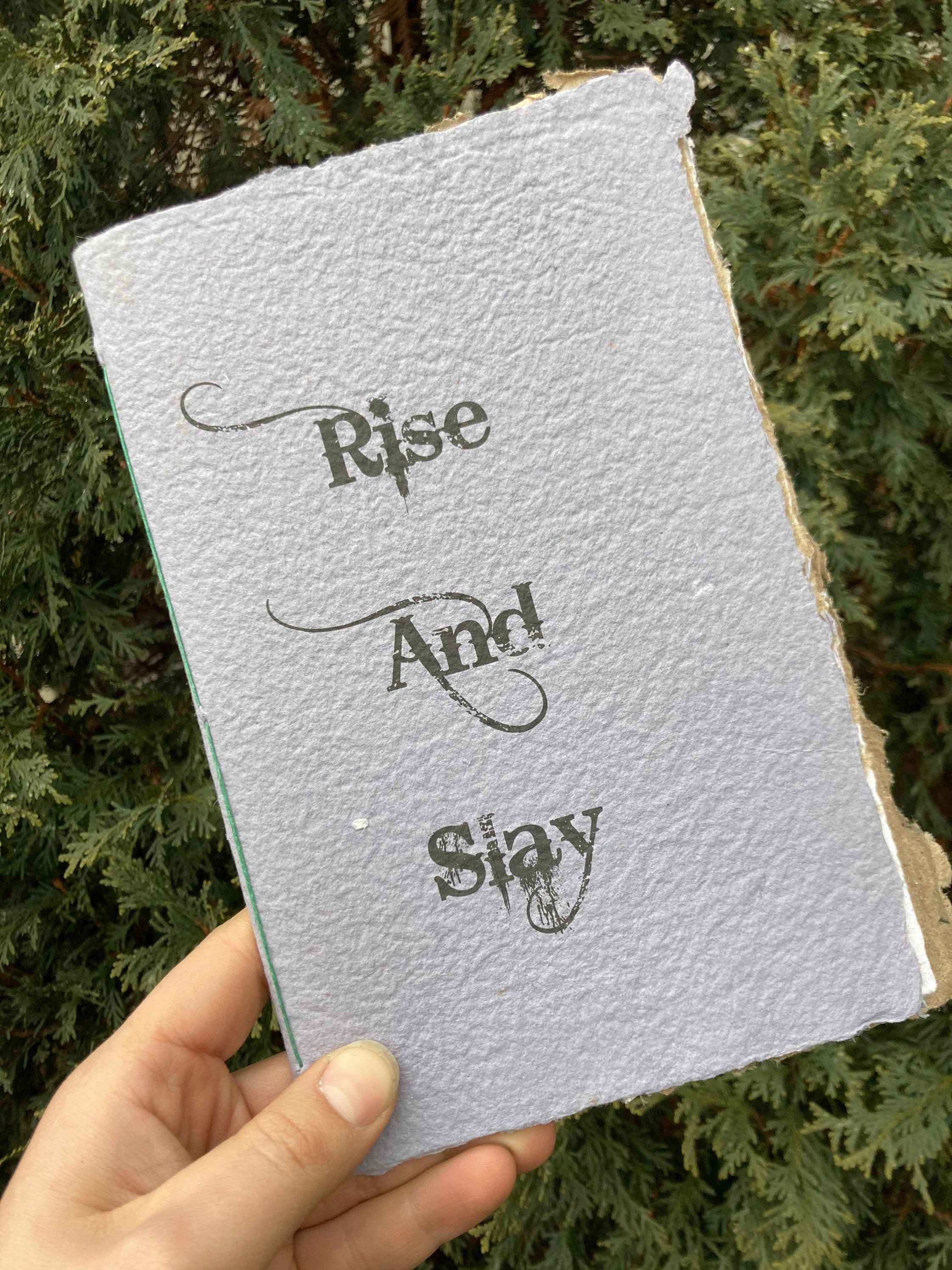 5.25x8.5 inch Rise and Slay, booklet, handmade paper, homemade paper ...