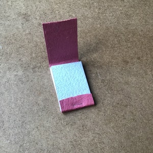 Matchbook Notebook, Mini Notebook Notepad, Recycled Paper, Handmade Paper, Homemade Paper ...