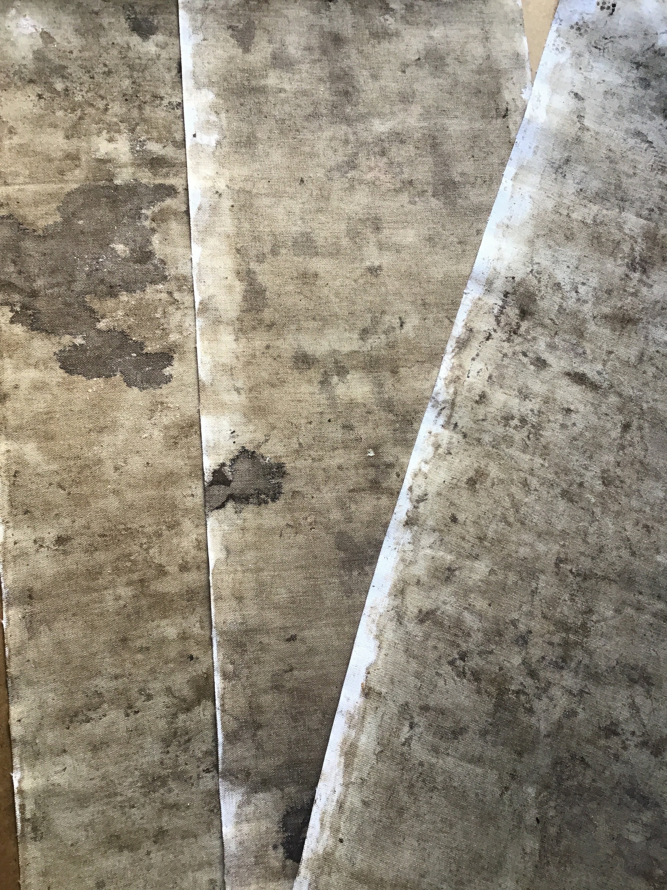 Tea stained canvas, aged canvas, antiqued canvas, pirate map canvas ...