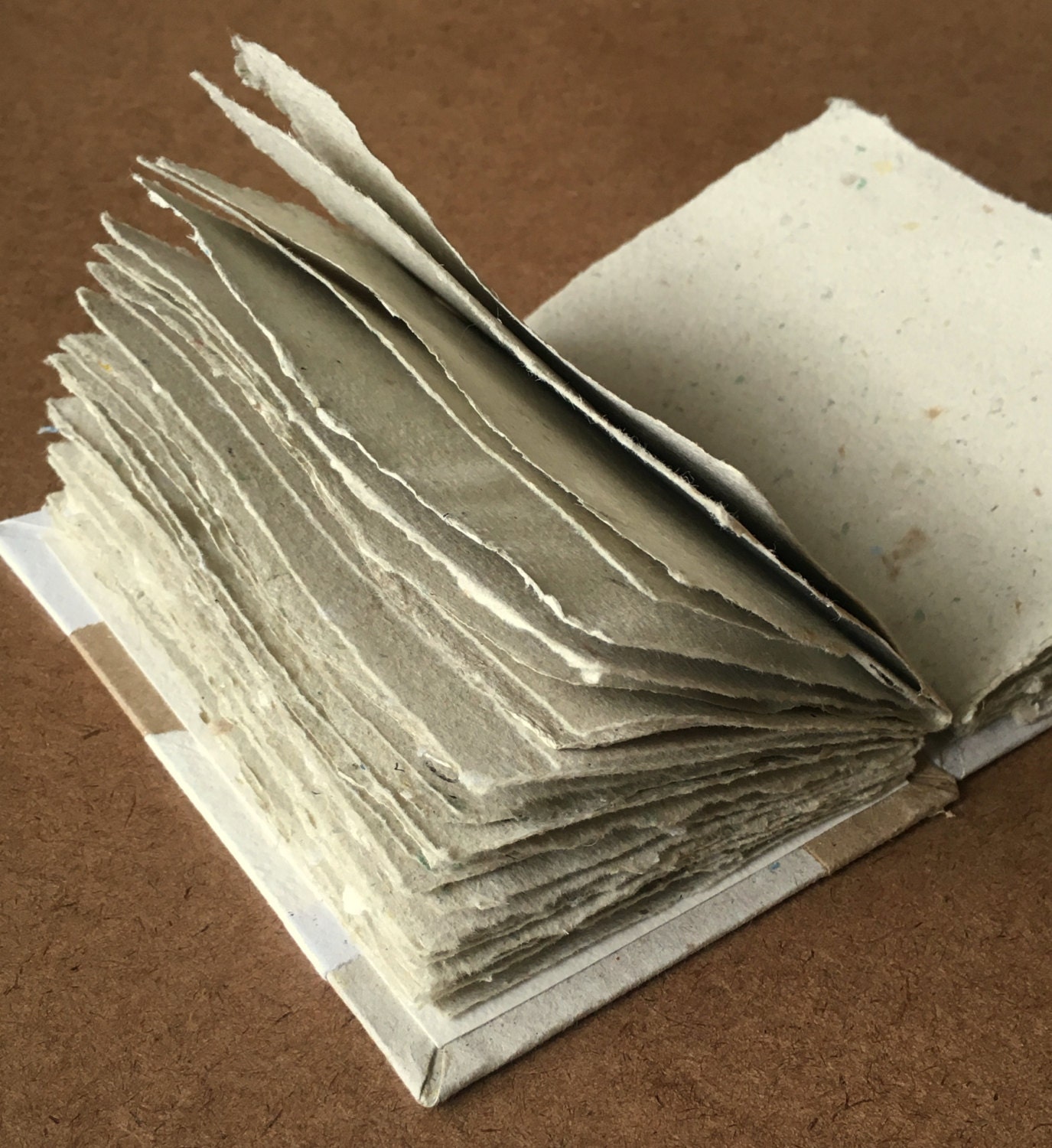 Neutral journal, handmade paper journal, sketch book, travel journal ...