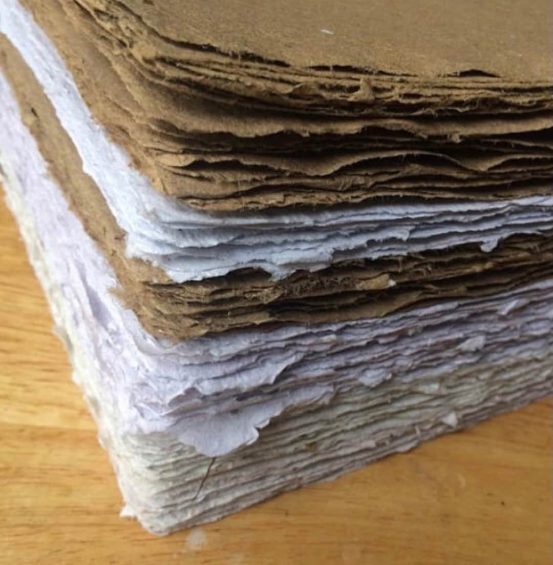 10 Sheets 8x10 Inch Handmade Paper, Recycled From Office Paper and ...