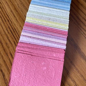 100 Sheets of Cut 2x3 Inch Paper, Handmade Paper, Business Cards ...