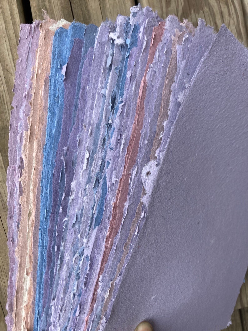 10 Assorted Sheets of Handmade Recycled Paper Eco Friendly - Etsy
