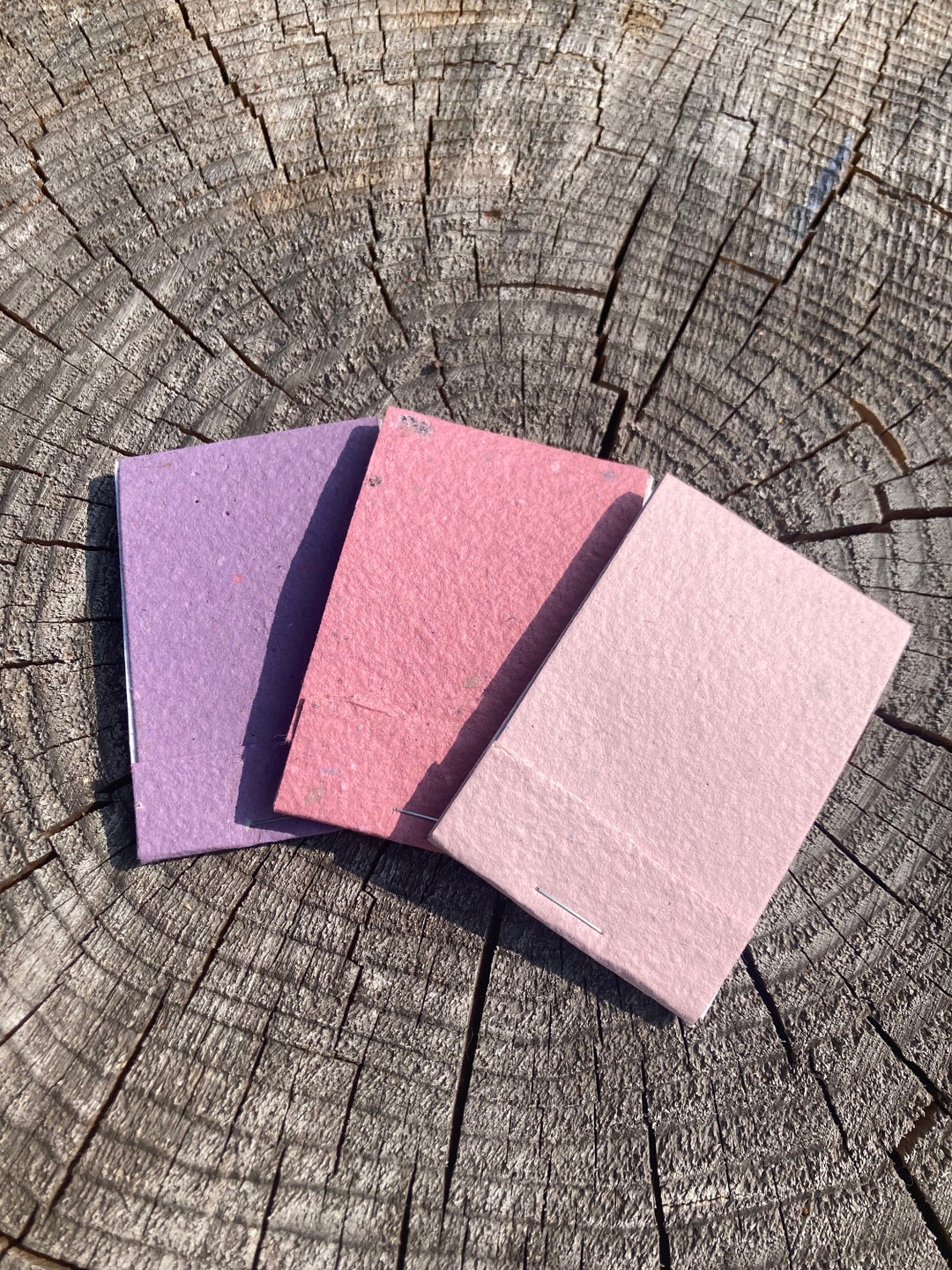 Set of 3 Matchbook Notebooks, Mini Notebook Notepad, Recycled Paper ...