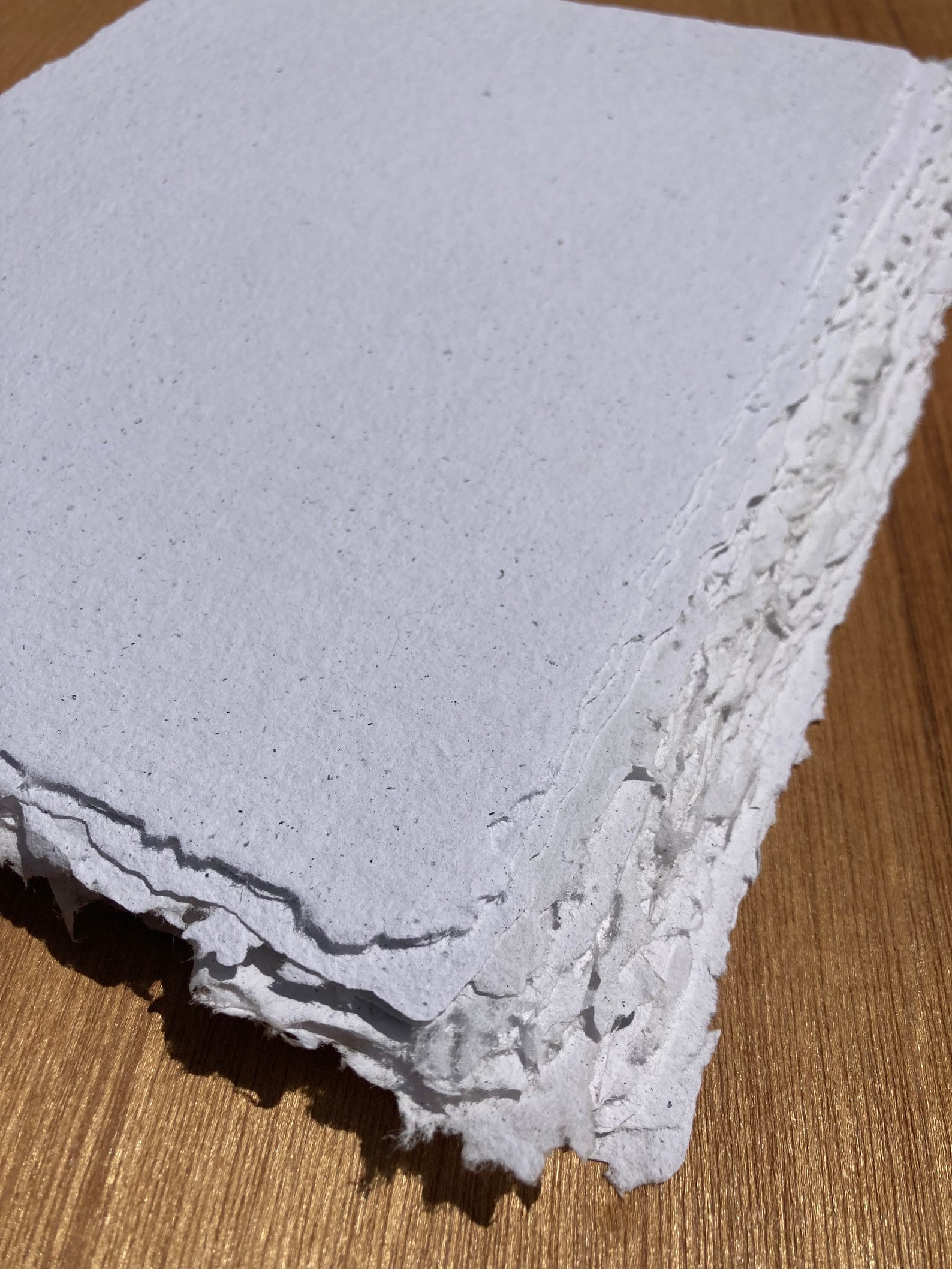 BY THE SHEET White Handmade Paper, Recycled Paper, Eco Friendly Paper ...