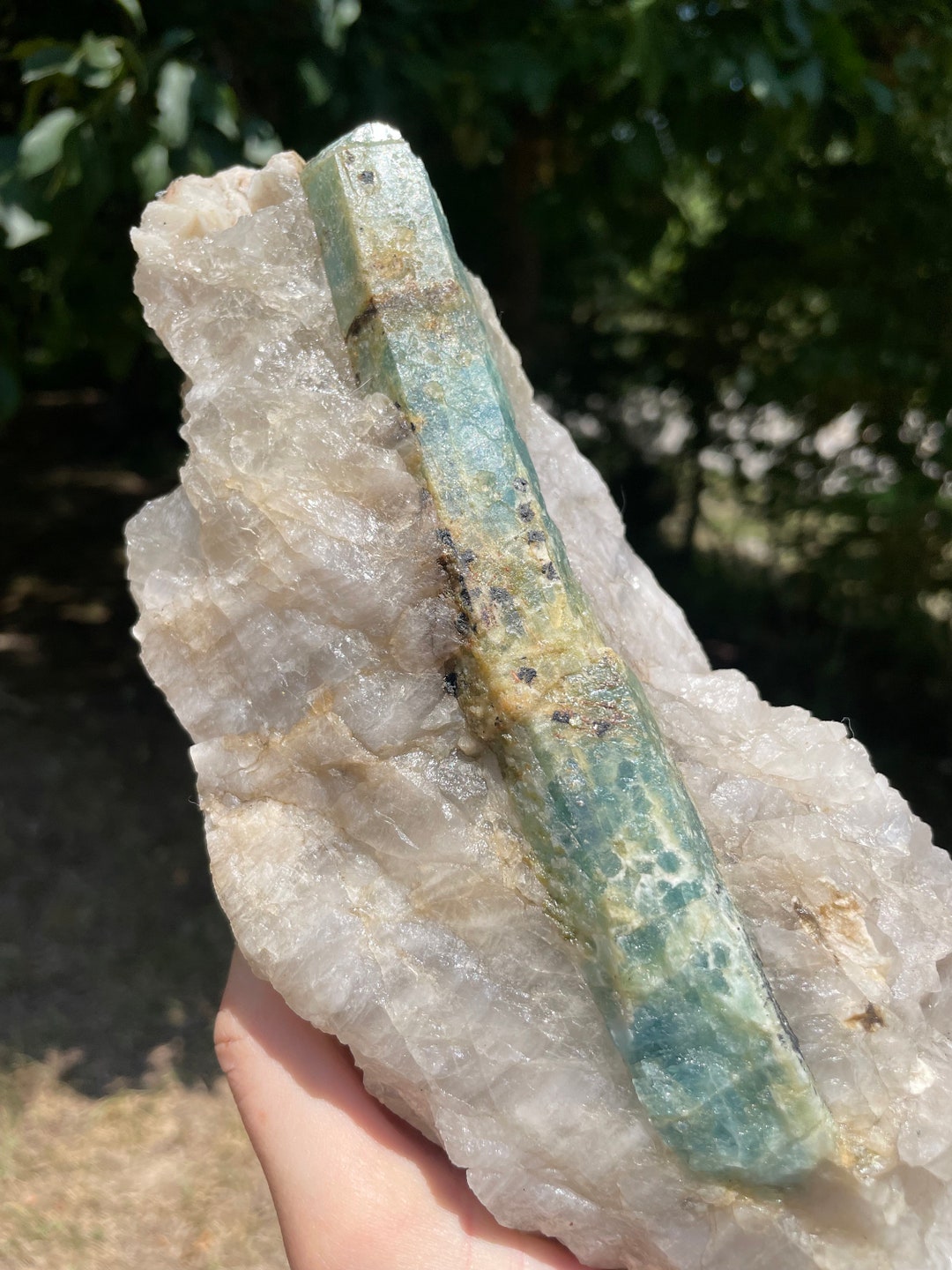 Aquamarine in Quartz Matrix - Etsy