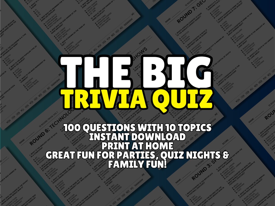 Pub Quiz Trivia Game | Volume 1 | Family Trivia | Party Games | General ...