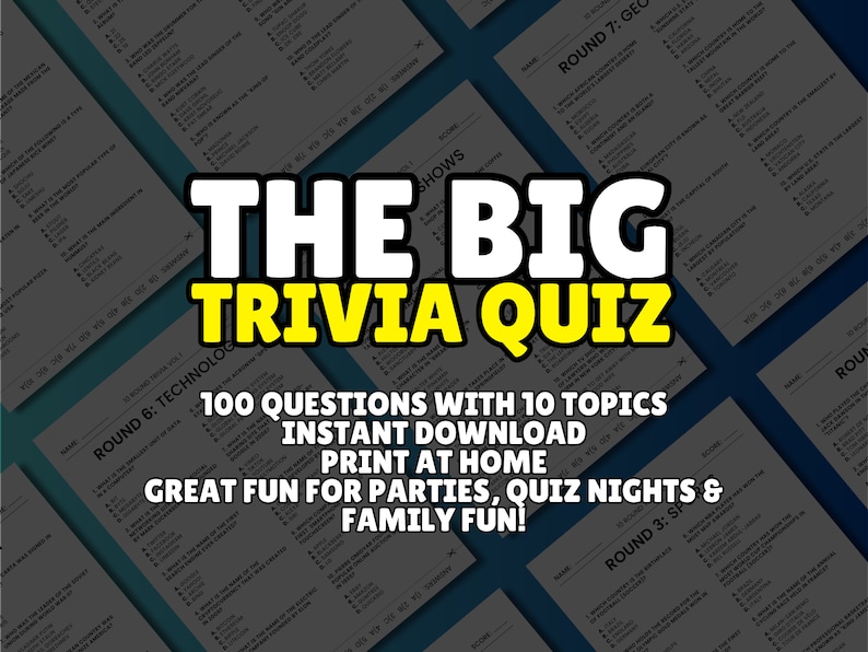 Pub Quiz Trivia Game | Volume 1 | Family Trivia | Party Games | General ...