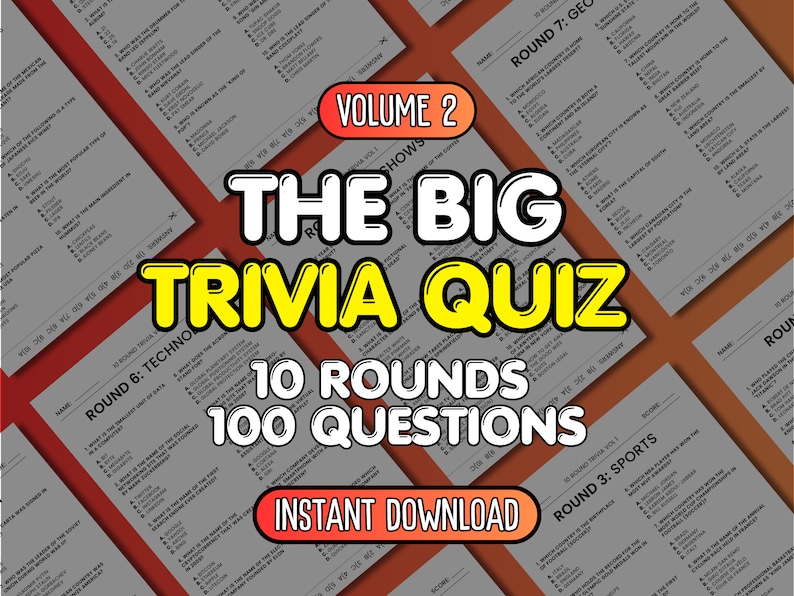 Pub Quiz Trivia Game | Volume 2 | Family Trivia | Party Games | General ...