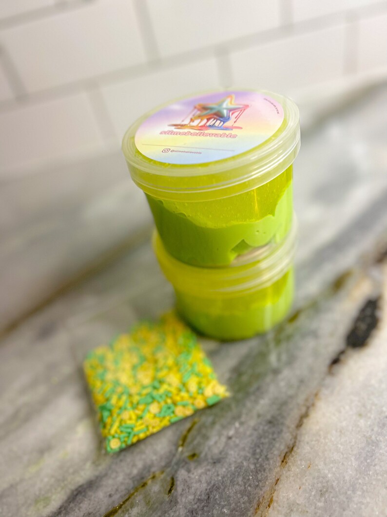 Lemon Lime Mix Slime Butter Slime, Clear Slime, Lemonade Slime, Mix ...