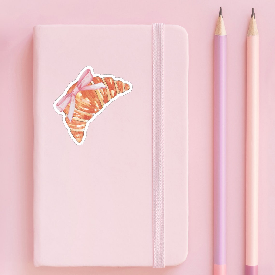 Coquette Croissant Sticker Sticker for Journaling, Laptops, Kindles ...