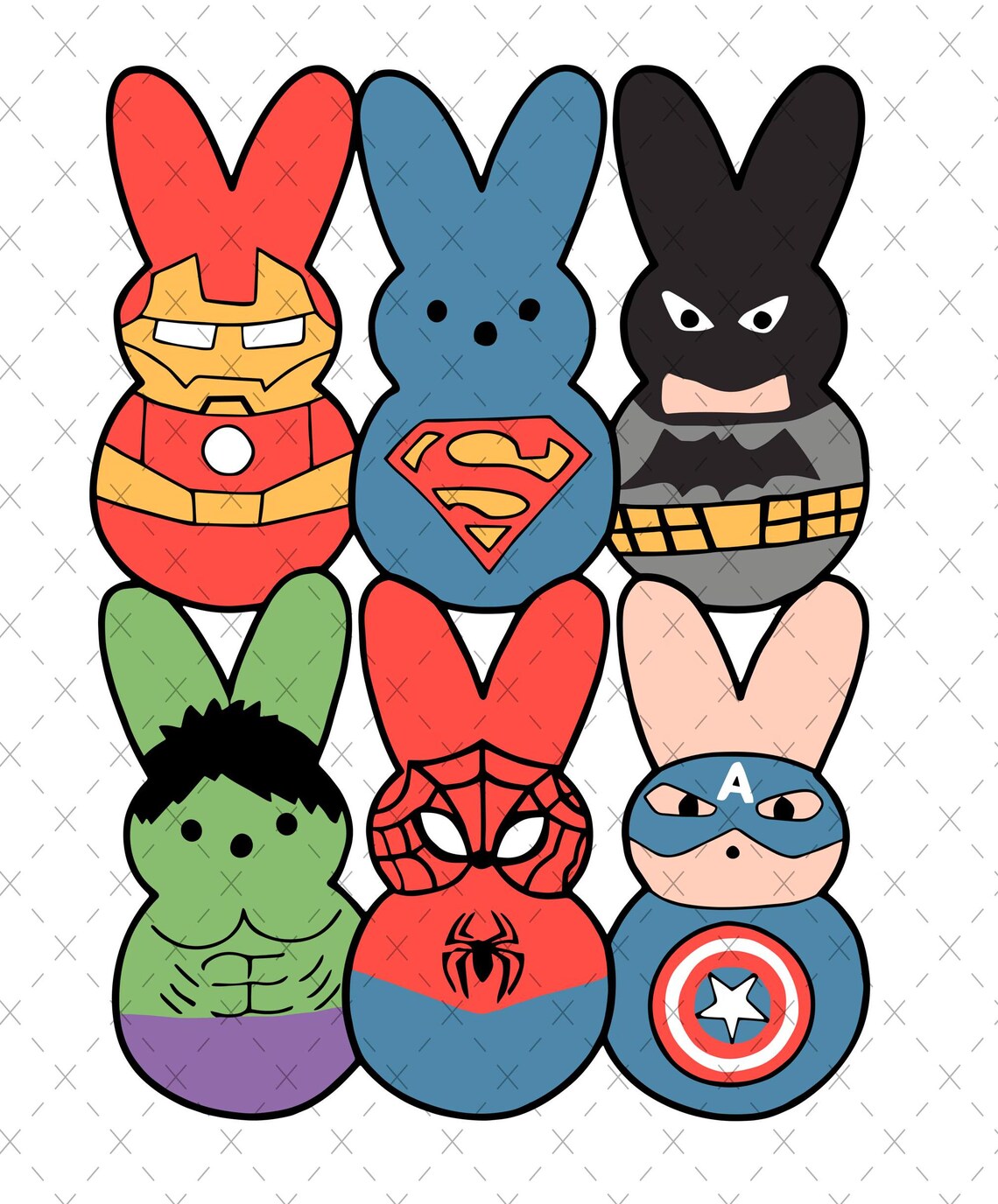 Superhero Easter Peeps PNG: Funny Kids Shirt Design (digital Download ...