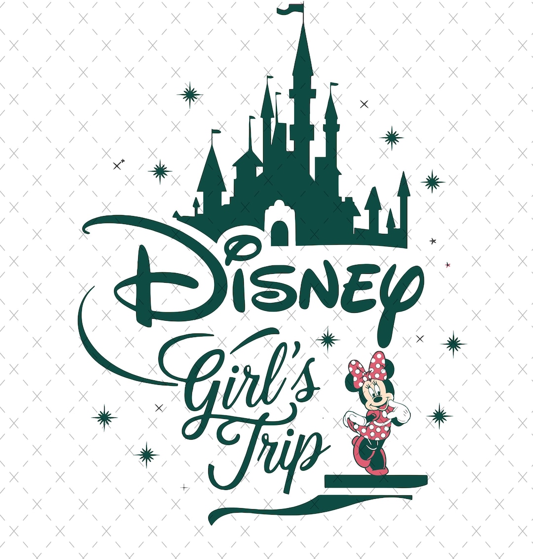 Disney Girl's Trip SVG, Minnie Mouse Castle, Cricut Silhouette File ...