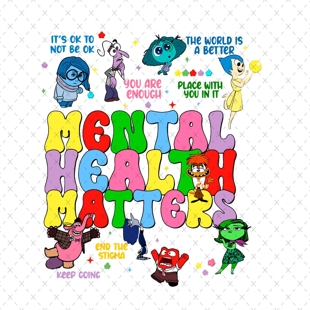 Mental Health Matters Png Svg, Inside Out 2 Png Svg, Mental Health Png ...