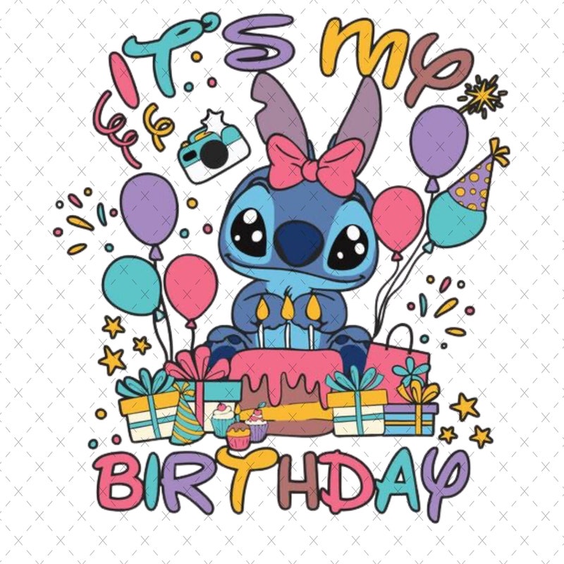 Stitch Happy Birthday Png - Etsy
