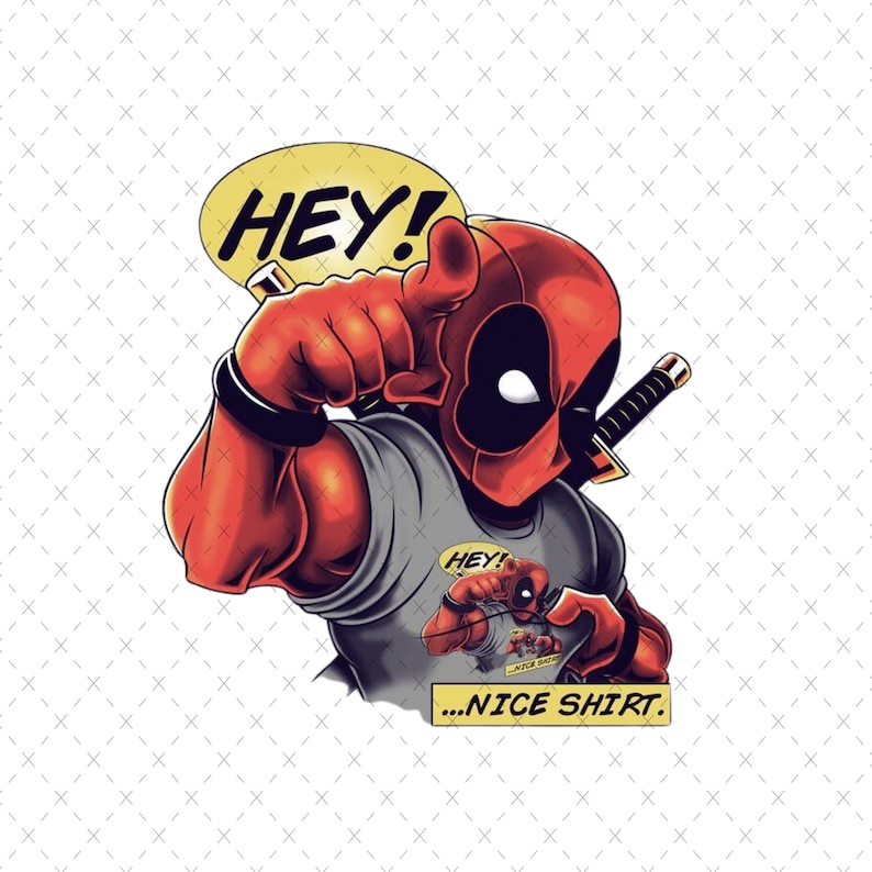Deadpool Hey PNG SVG: Superhero Design (digital Download) - Etsy
