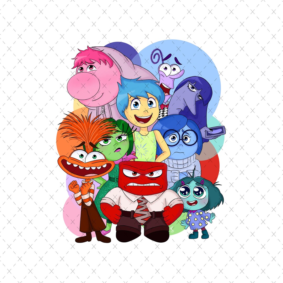 Inside Out 2 Clipart Png: All the Feels Characters (digital Download ...