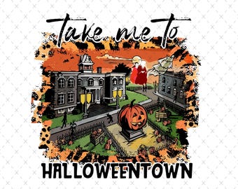 Halloween Town PNG Download: Vintage Halloweentown Design - Etsy