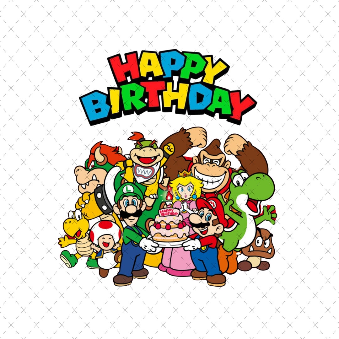 Happy Birthday Png, Super Mario Birthday Svg, Super Mario Birthday Png ...