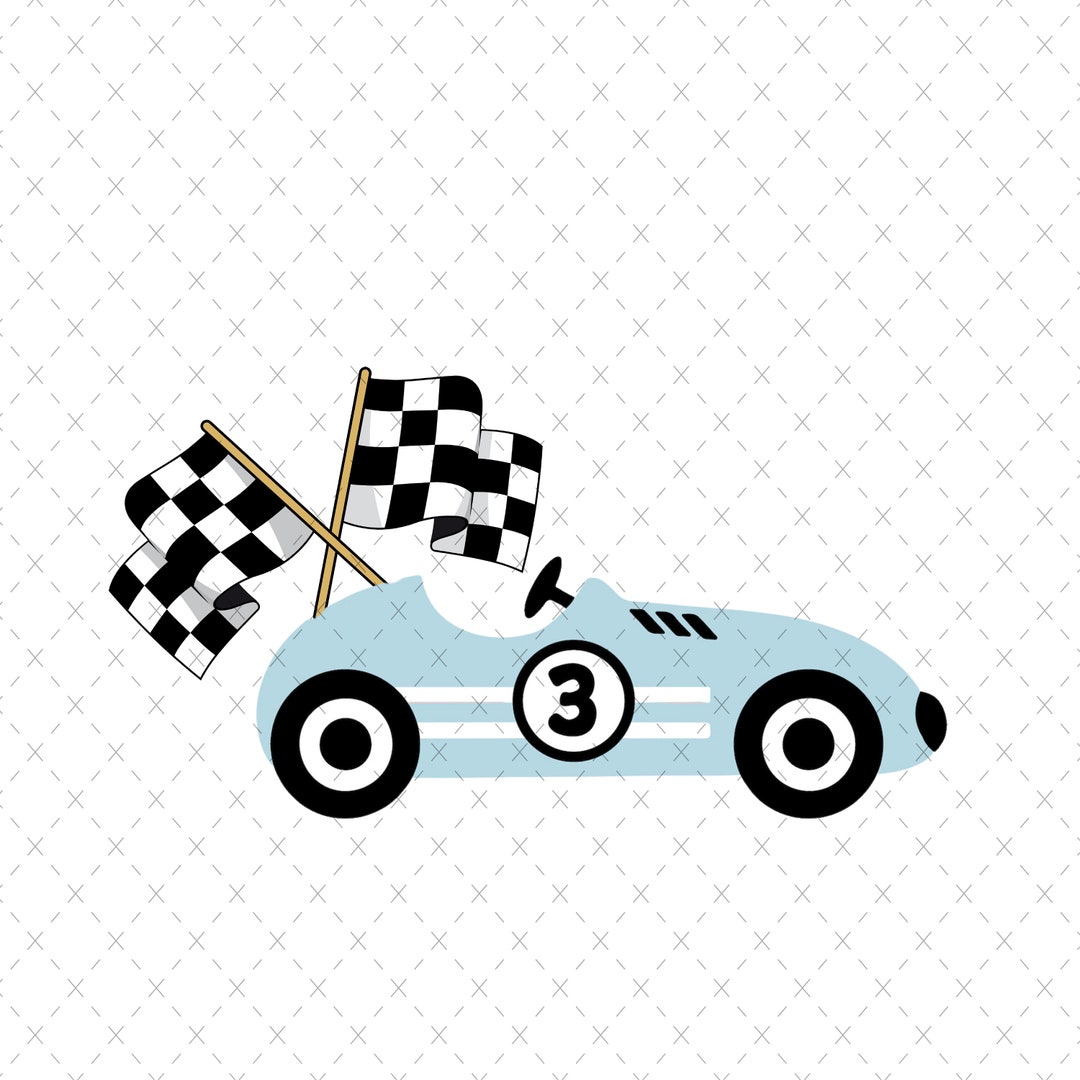 Retro Racing Car SVG: Layered Cut File (instant Download) - Etsy