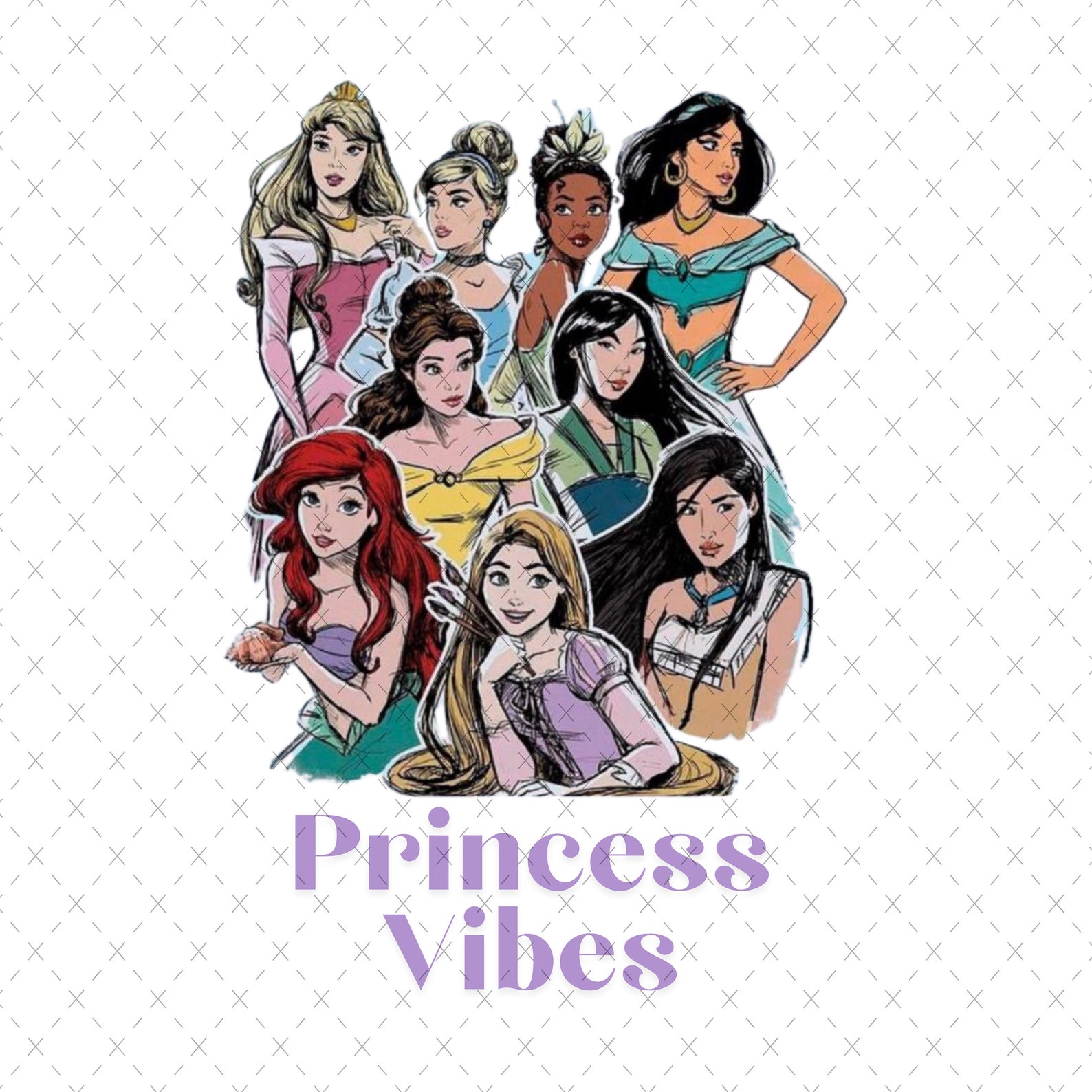 Disney Princess Clipart, Family Vacation Design (PNG, SVG) - Etsy UK