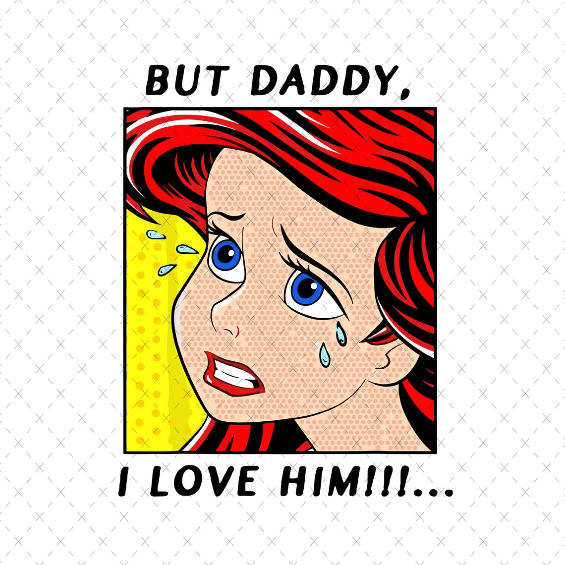 Ariel Little Mermaid SVG PNG: but Daddy I Love Him, Princess Frame ...