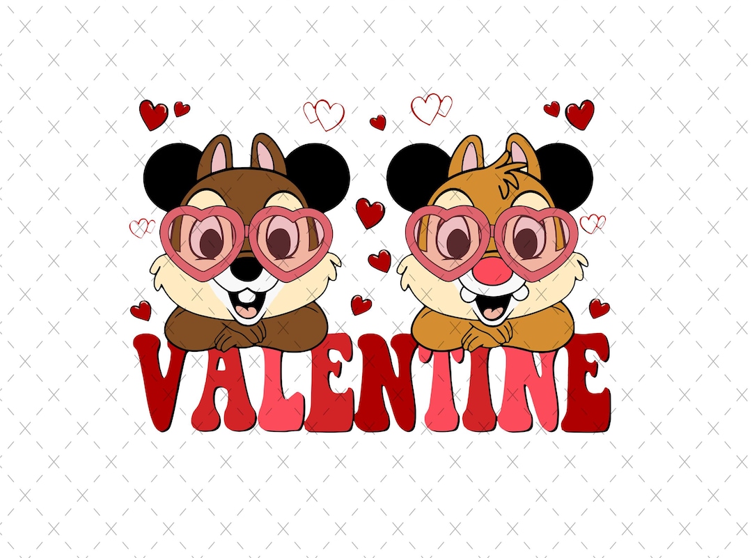 Double Trouble Valentine's Day SVG PNG: Chip and Dale - Etsy
