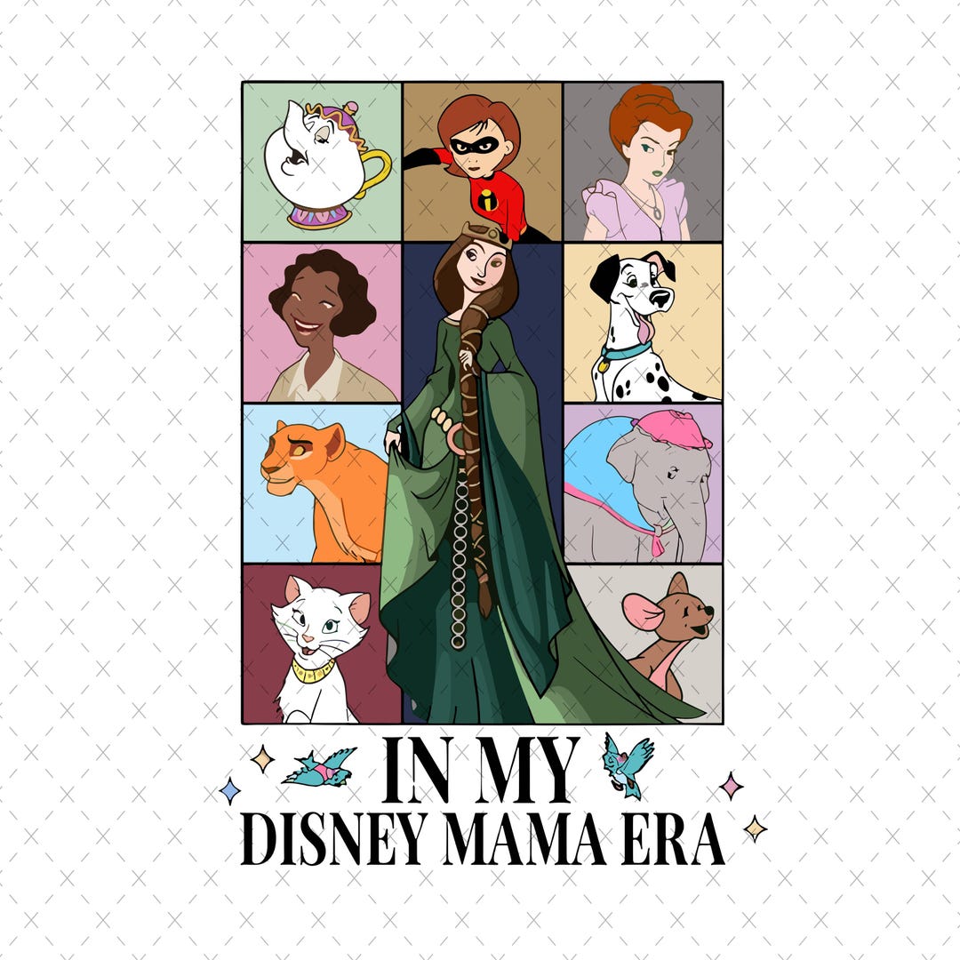 Retro Disney Mom Characters PNG, Mother's Day Clipart - Etsy
