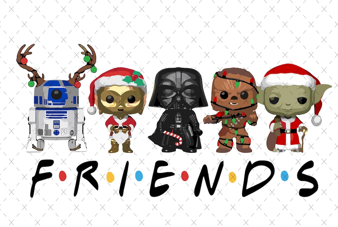 Star Wars Christmas Characters SVG PNG: Friends Holiday Design - Etsy