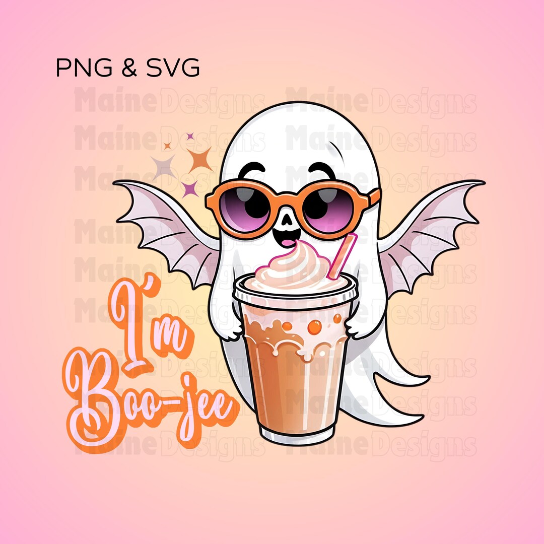 Cute Ghost Png, Halloween Png, Bougie Ghost Png, Ghost With Coffee Png ...