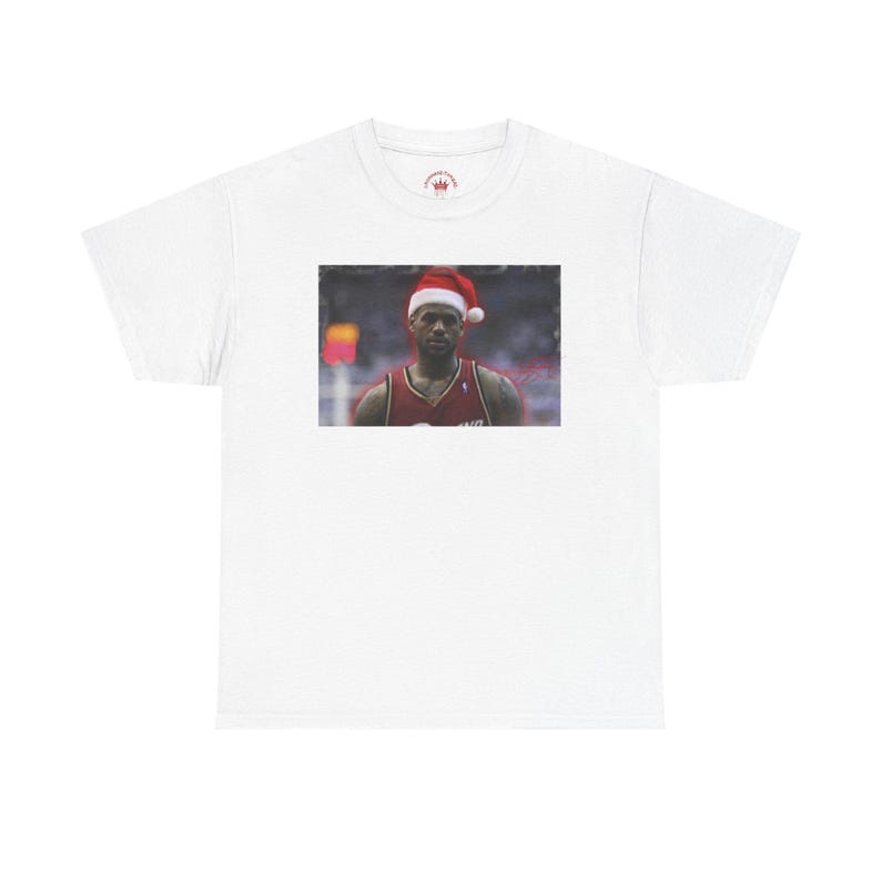 Lebron James Christmas Santa Hat Unisex Tee, Basketball Fan Gift ...