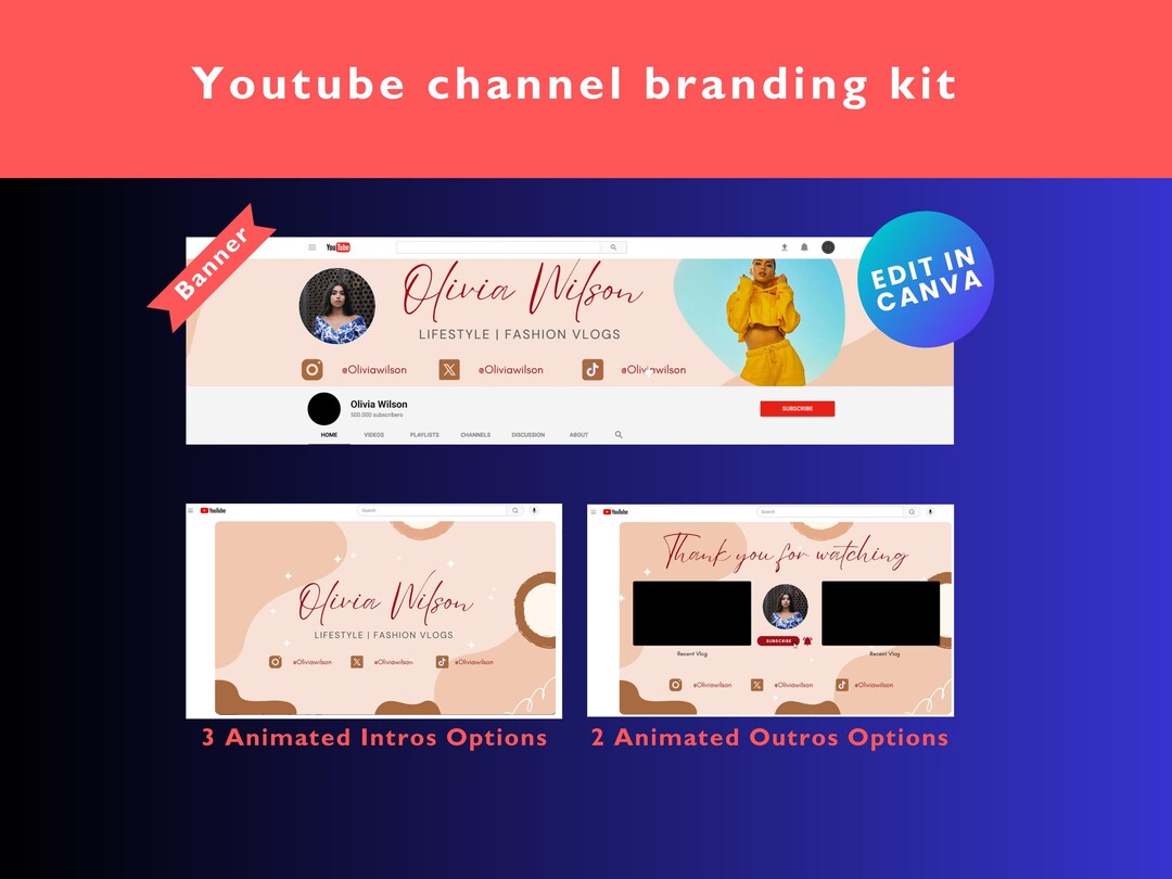 Youtube Branding | Youtube Banner | Youtube Intro | Youtube Outro ...