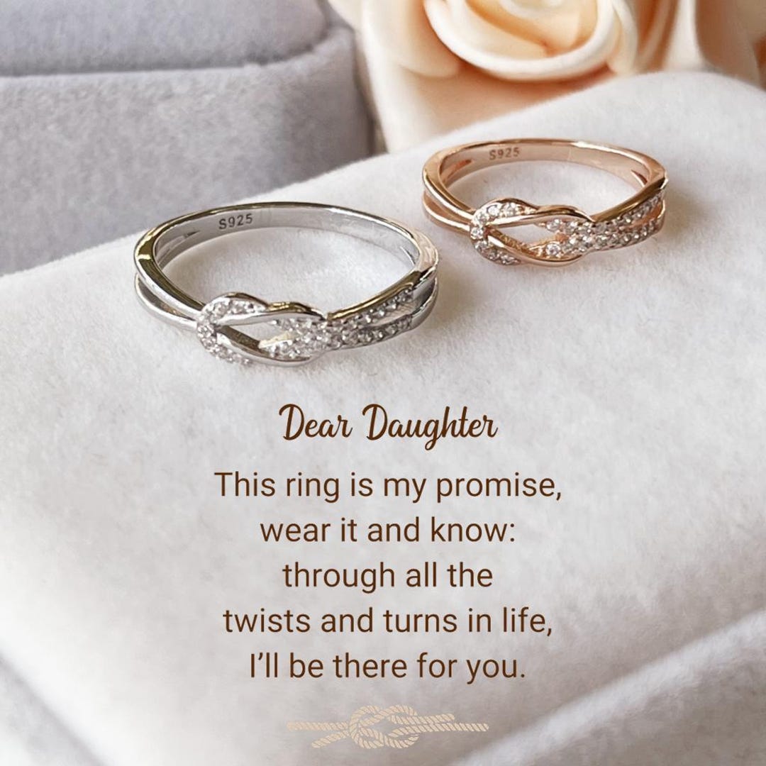 Mother and Daughter Knot Ring,birthday Gift for Daughter,infinity Ring ...