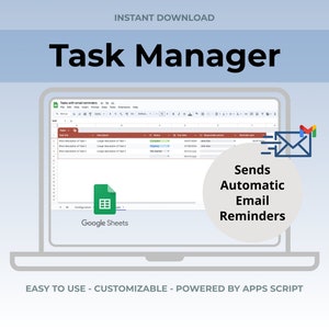 Tasks Management and Tracker Google Sheet Template That Sends Out Email ...